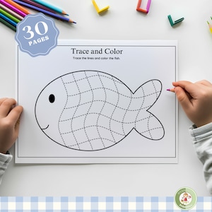 Printable Ocean Tracing Worksheets for Preschool,toddlers; Pencil Grip ...