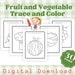 Printable Montessori-inspired 3 Part Cards, Fruits and Vegetables ...