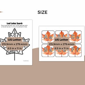 Leaf Letter Games for Pre-k and Kindergarten Upper & Lowercase Matching ...