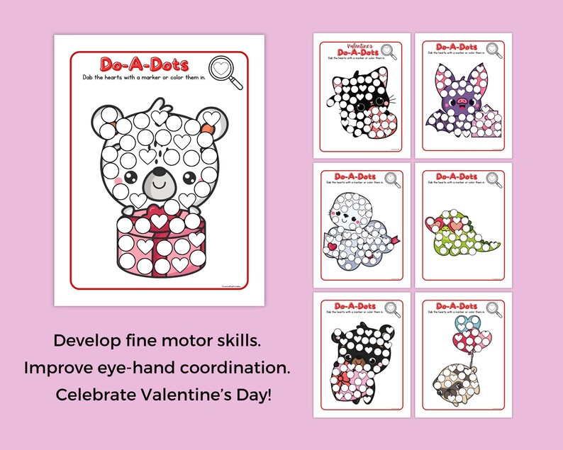 Valentines Do-a-dot FIND THE HEART Pages; Printable Curriculum for ...