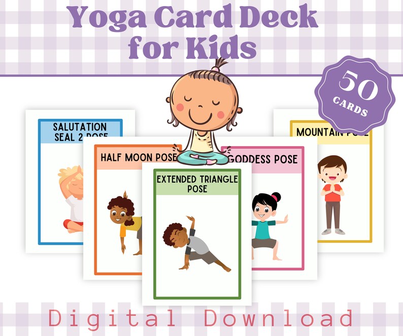 Yoga Deck for Kids, Yoga Poses Cards for Preschool, Gross Motor ...