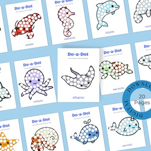 Ocean Animals Do-a-dot Pages: Fine Motor Skills (digital Download) - Etsy