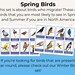 Bird Identification Cards for Kids: Winter and Spring Species, Coloring ...