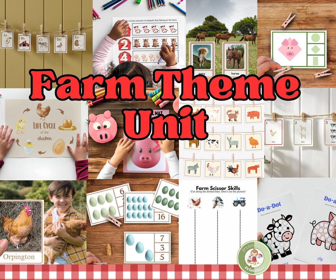 Farm Animals Activity Bundle: Homeschool Learning (PDF Download) - Etsy
