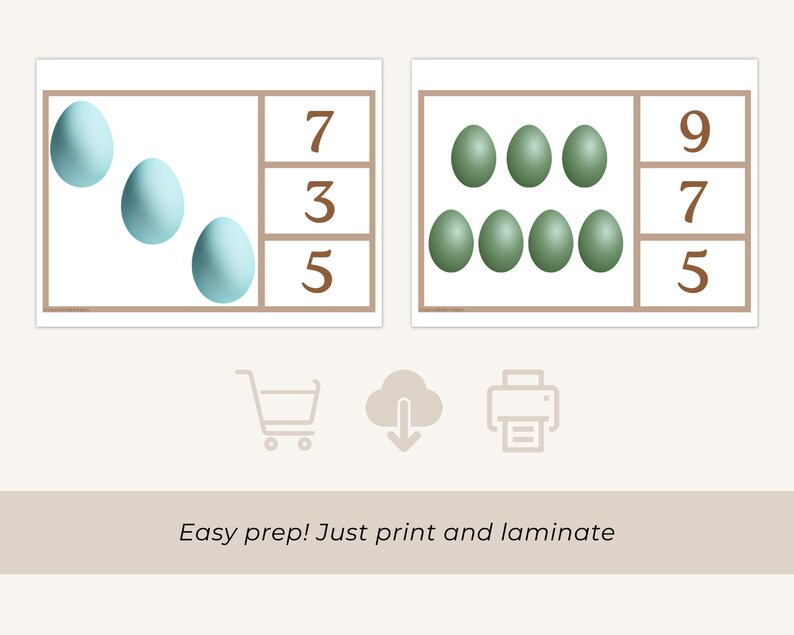 Egg Counting Clip Cards; Number Activity for Toddlers; Printable Math ...