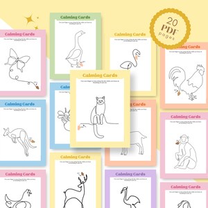 Printable Calming Cards, Mindfulness for Kids, Calm Down Corner ...