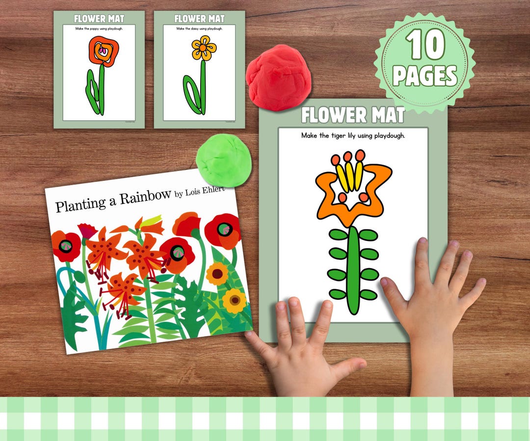 Flower Playdough Mats: Spring Sensory Activity (PDF) - Etsy