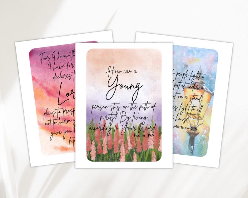 Christian Homeschooling Affirmation Cards: Bible Verse Prayer Deck (PDF ...