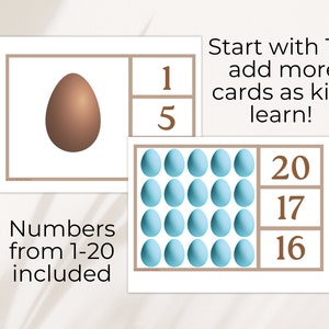 Egg Counting Clip Cards; Number Activity for Toddlers; Printable Math ...
