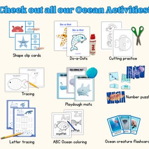 Ocean Shapes Clip Cards: Toddler Learning Activity (PDF Pattern) - Etsy