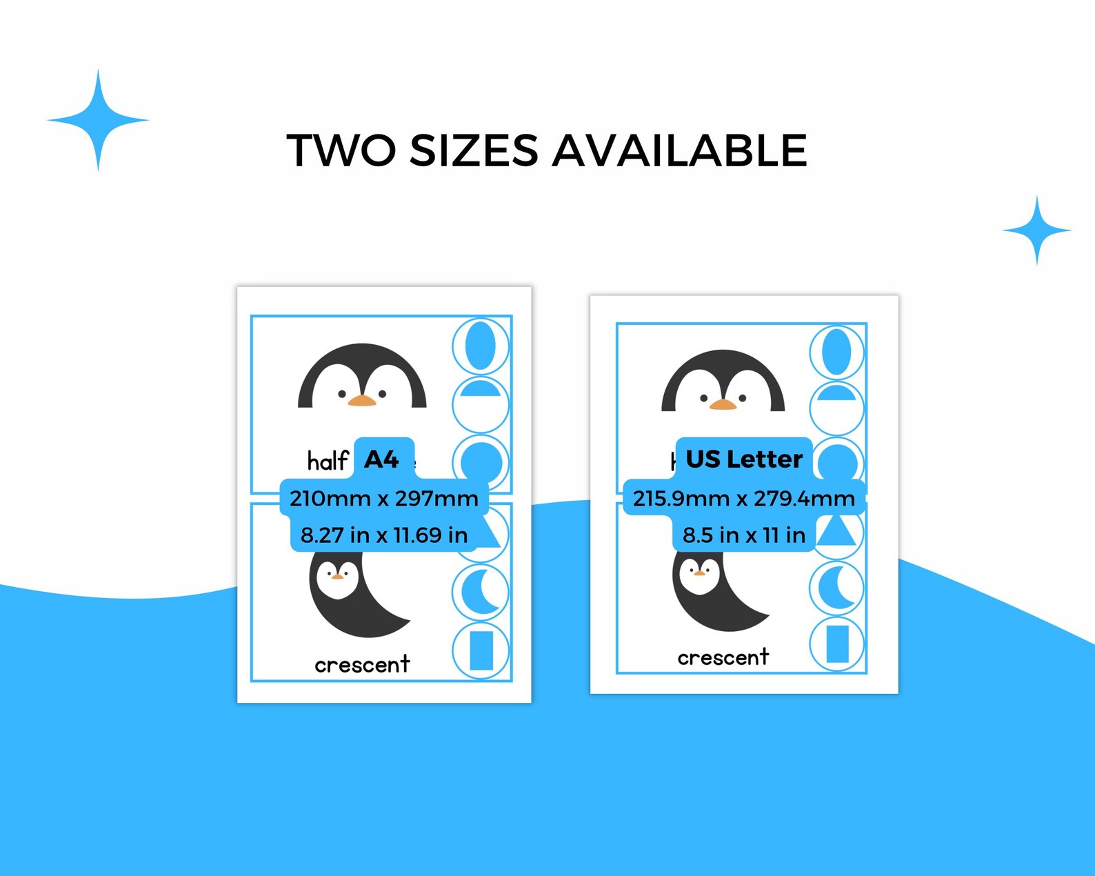 Penguin Shape Clip Cards: Winter Preschool Activity (PDF) - Etsy