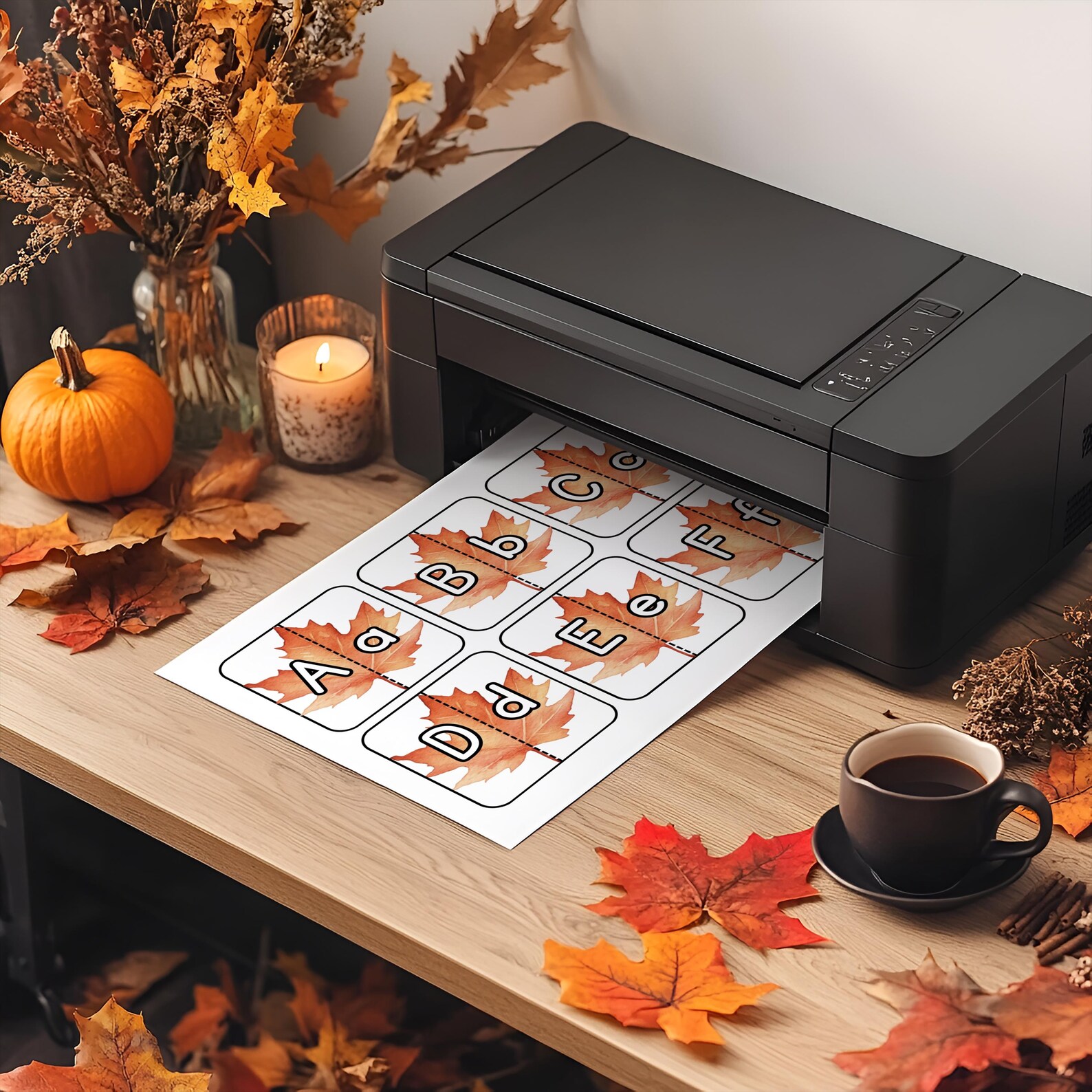 Leaf Letter Games for Pre-k and Kindergarten Upper & Lowercase Matching ...