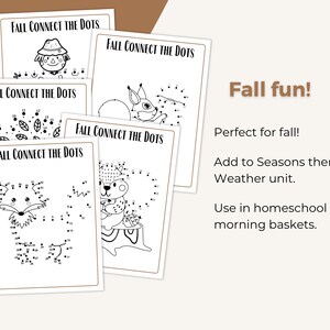 Fall Connect the Dots for Kids; Printable Numbers Worksheets; Classroom ...