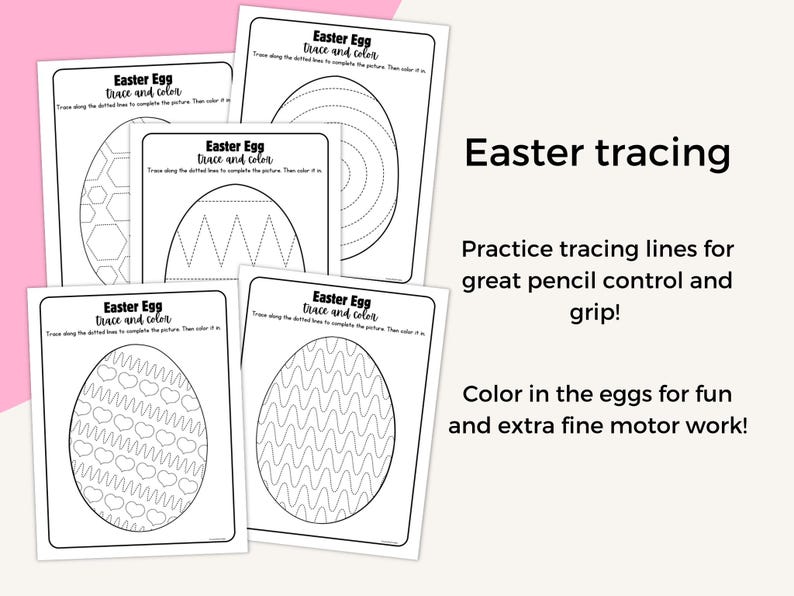 Printable 30 Easter Tracing Worksheets for Preschool & Toddler; Pre-k ...