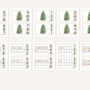 Christmas Ornament Count and Clip Cards: Preschool Number Activity (PDF ...