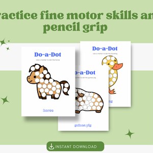 Printable Do-a-dot Pages, Farm Animals and Pets Theme, Fine Motor ...