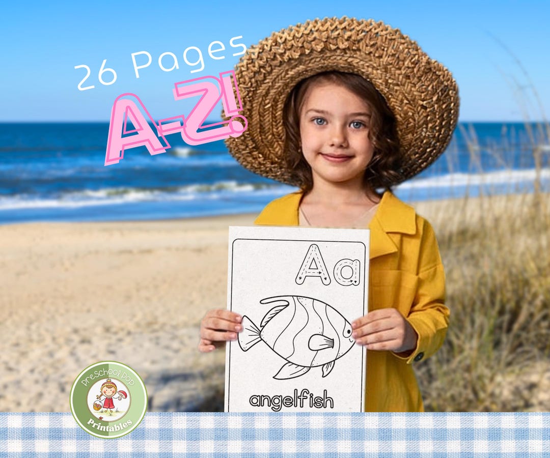 Ocean Animal Alphabet Coloring Sheets; Printable Under the Sea Pages ...