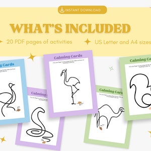 Printable Calming Cards, Mindfulness for Kids, Calm Down Corner ...