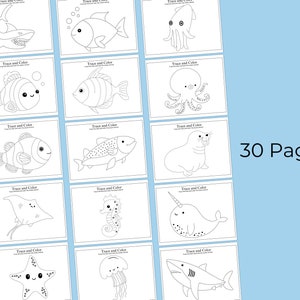 Printable Ocean Tracing Worksheets for Preschool,toddlers; Pencil Grip ...