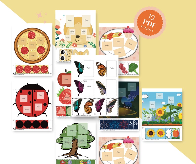 Spring Cut and Paste Activity for Toddlers, Scissor Skills, Fine Motor ...