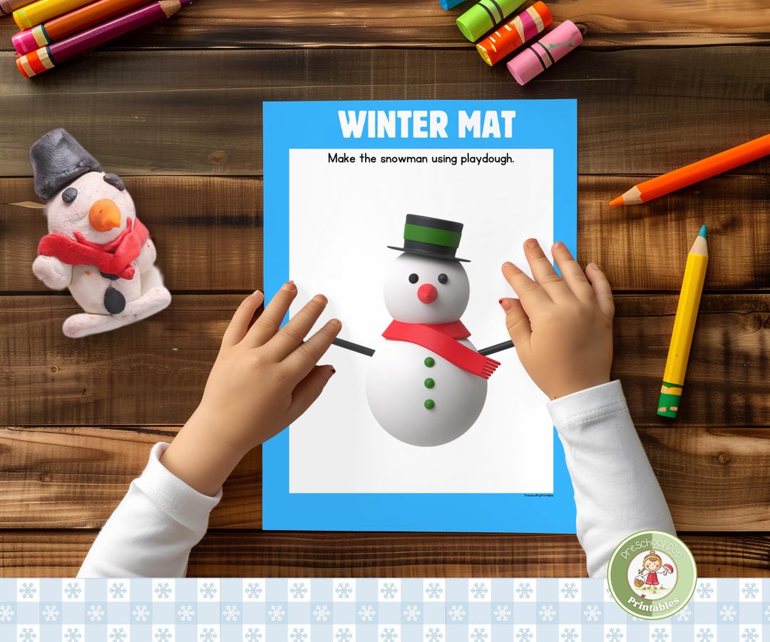 Winter Play Dough Mats | Preschool Sensory Activity (PDF) - Etsy Australia