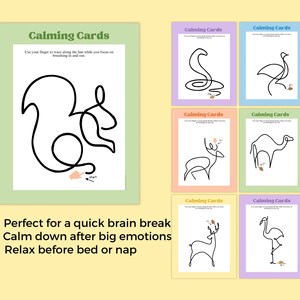 Printable Calming Cards, Mindfulness for Kids, Calm Down Corner ...