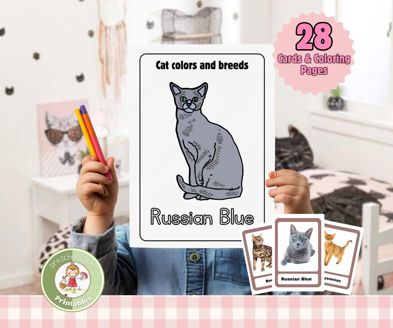 Cat Breeds Flashcards & Coloring Pages: Homeschool Nature Study (PDF ...