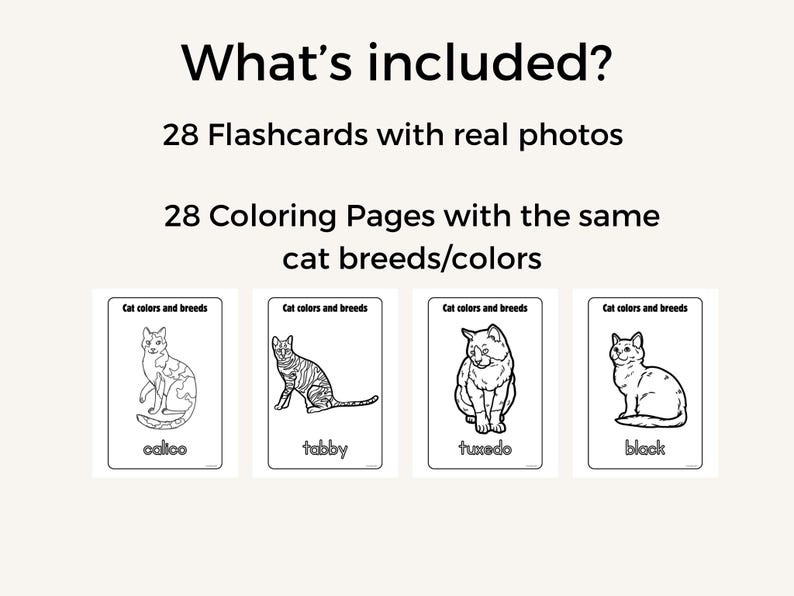 Cat Breeds Flashcards & Coloring Pages: Homeschool Nature Study (PDF ...