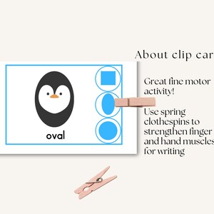 Penguin Shape Clip Cards: Winter Preschool Activity (PDF) - Etsy