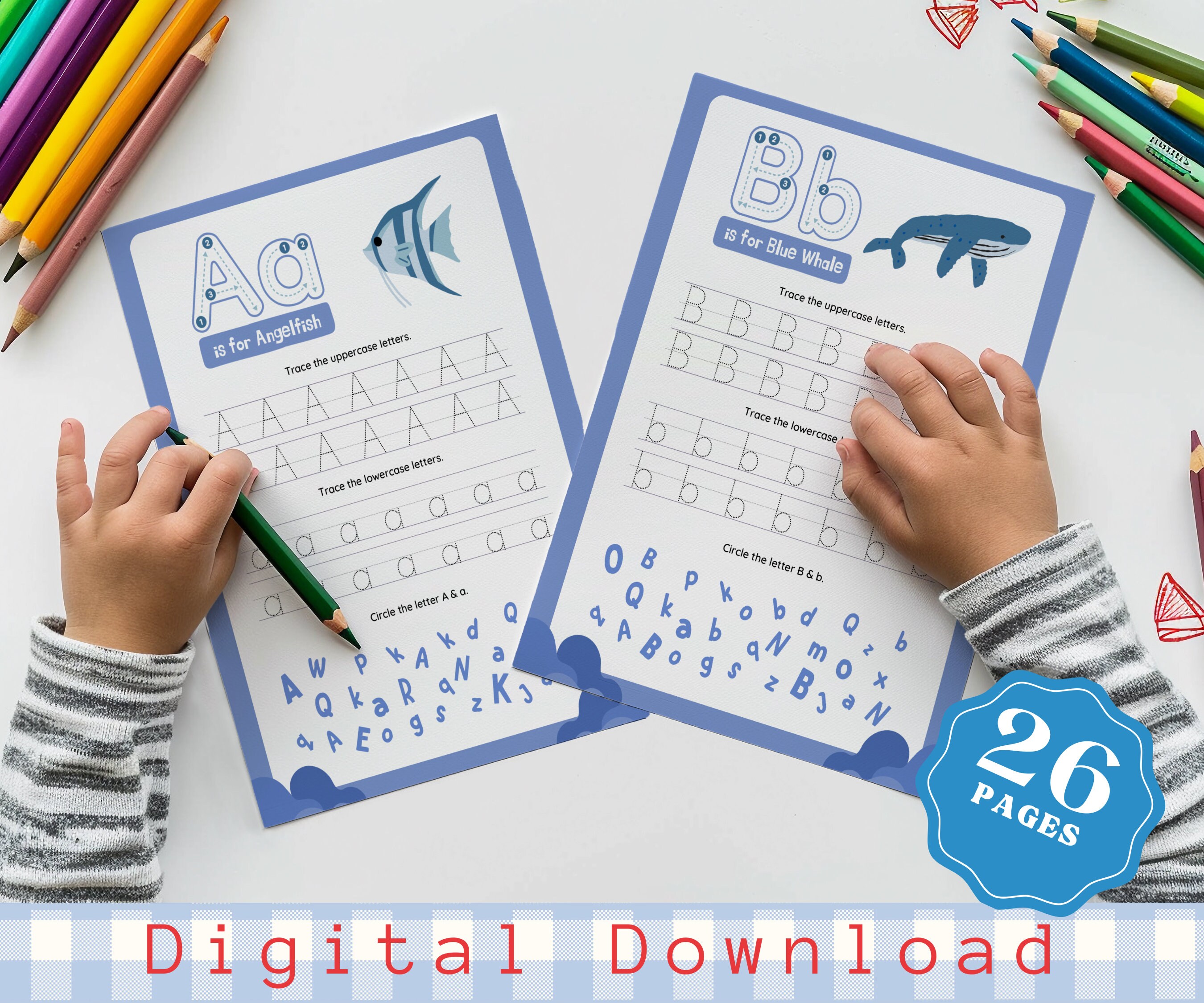 Under the Sea Letter Tracing: Handwriting Practice for Preschool ...