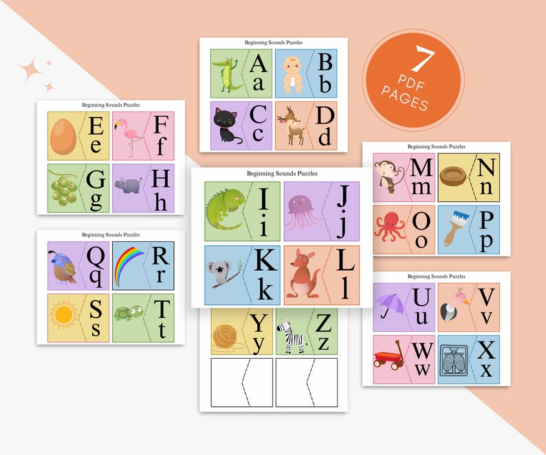 Printable Letter Sounds Matching Game; Phonics Activity for Pre-k ...