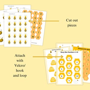 Busy Bee Quiet Book, Toddler Busy Book, Preschool Printable Numbers ...