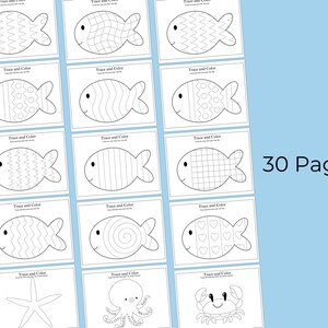 Printable Ocean Tracing Worksheets for Preschool,toddlers; Pencil Grip ...