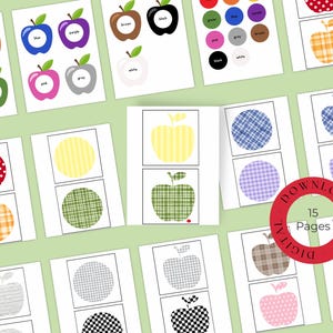 Apple Theme Color Matching Game for Preschool Colors Sorting Activity ...