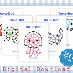 Ocean Animals Do-a-dot Pages: Fine Motor Skills (digital Download) - Etsy