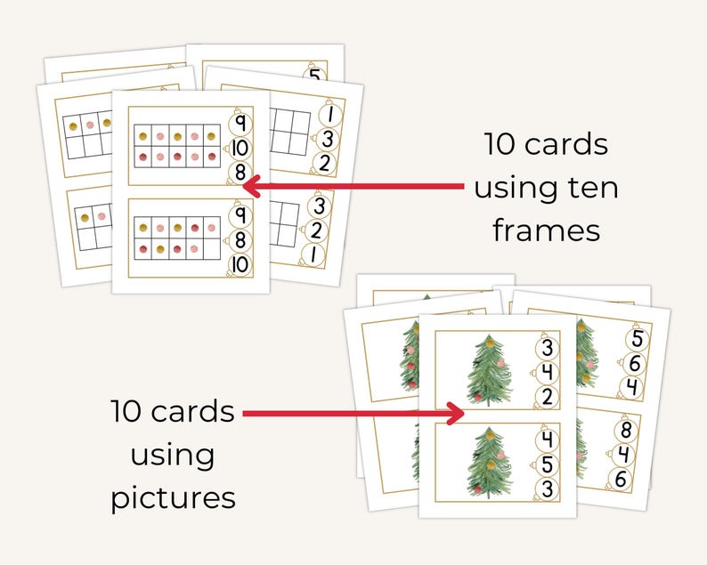 Christmas Ornament Count and Clip Cards: Preschool Number Activity (PDF ...