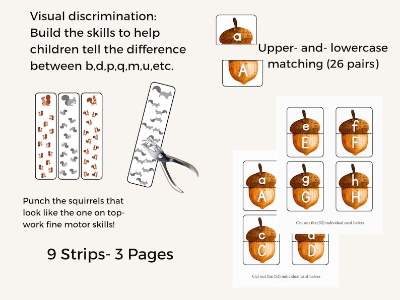 Acorn & Squirrel Unit; Fall Preschool Theme; Pre-k Letter Tracing ...