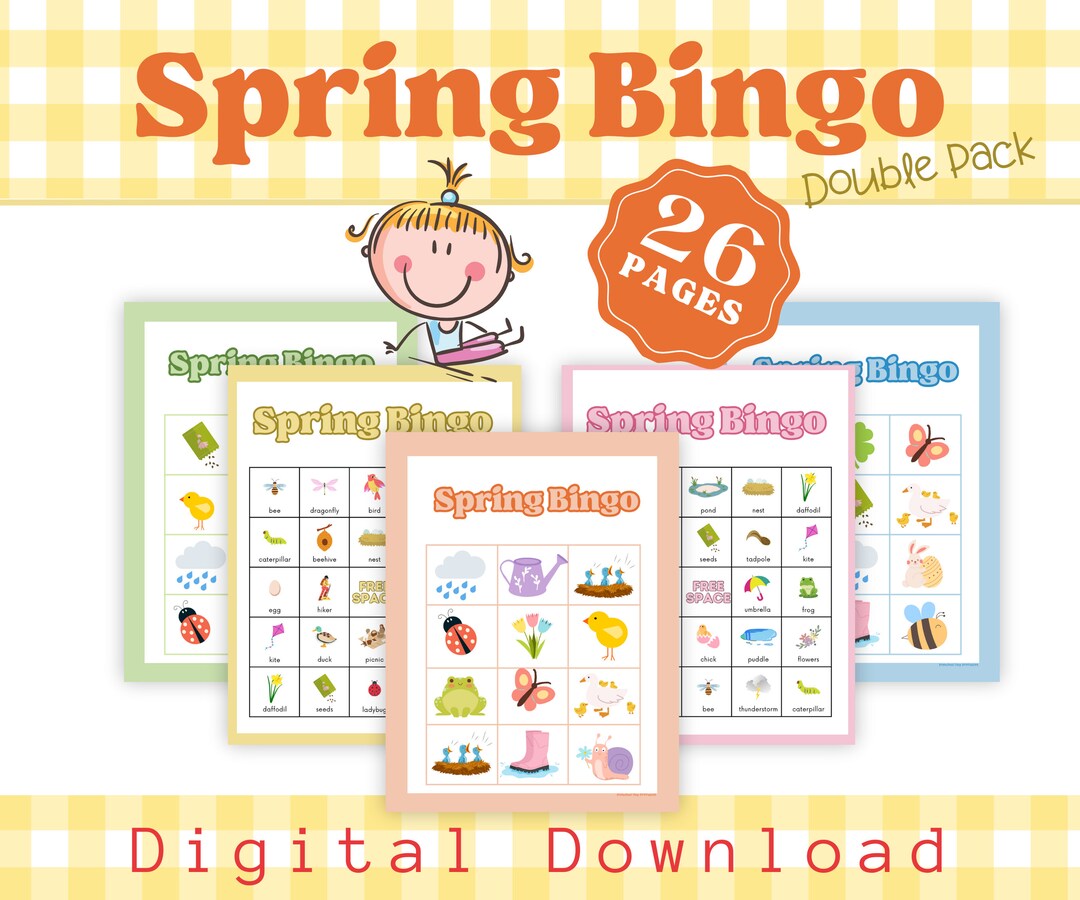 Spring Bingo Classroom Games for Preschool and Toddlers Printable ...