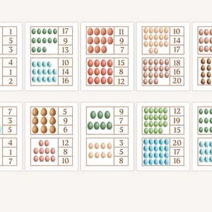 Egg Counting Clip Cards; Number Activity for Toddlers; Printable Math ...