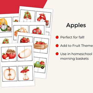 Printable Two Piece Symmetry Puzzles for Toddlers; Fall Theme Apple ...