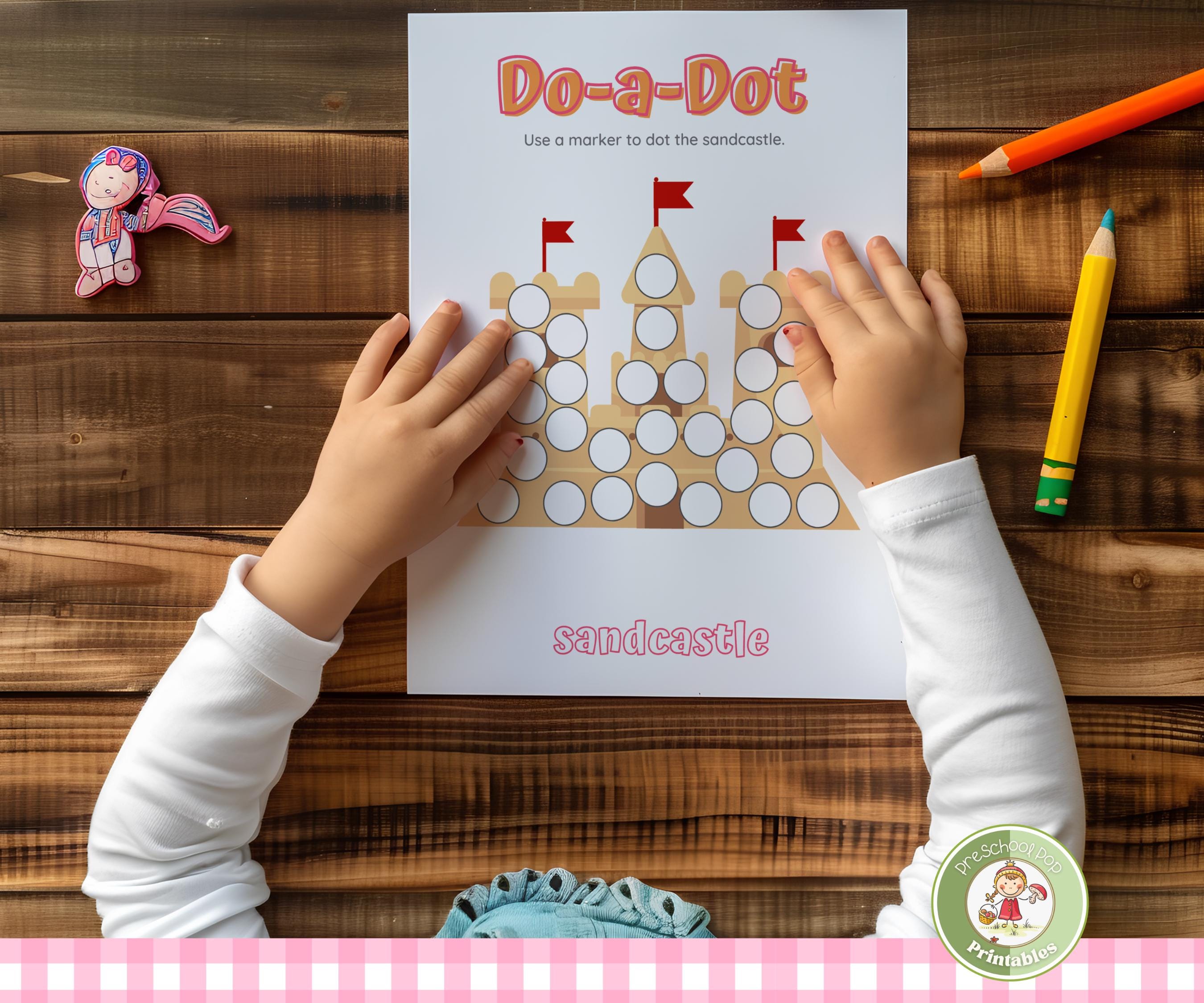 Printable Do-a-dot Pages, Summer and Beach Theme, Fine Motor ...