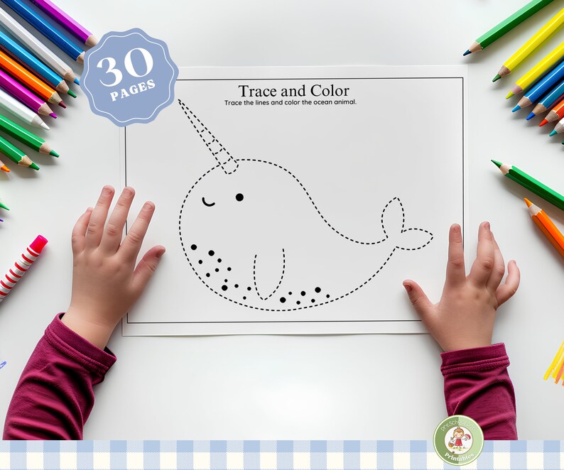 Printable Ocean Tracing Worksheets for Preschool,toddlers; Pencil Grip ...