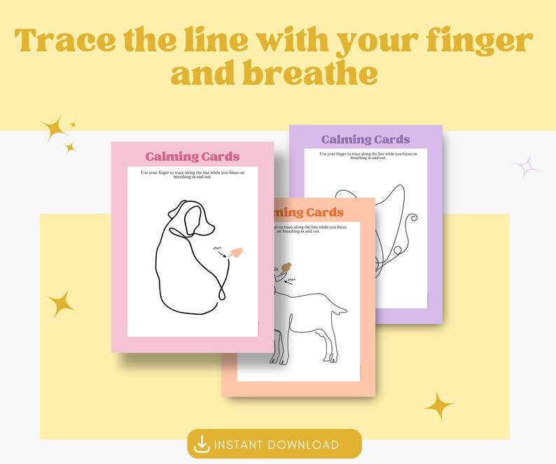 Printable Calming Cards, Mindfulness for Kids, Calm Down Corner ...