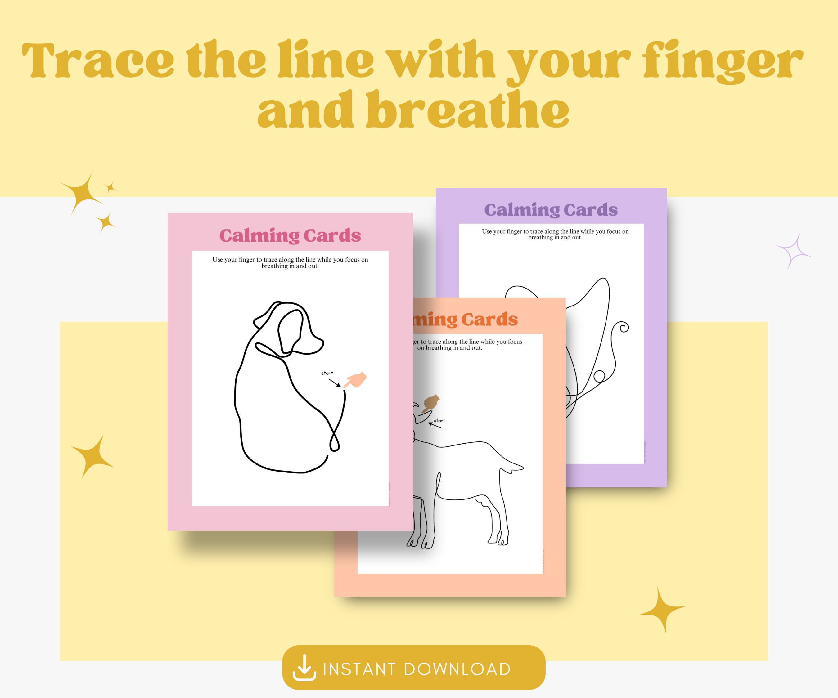 Printable Calming Cards, Mindfulness for Kids, Calm Down Corner ...