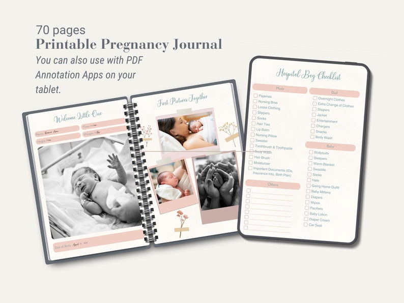 Pregnancy Planner Printable Mom Journal Baby Memory Book Pregnancy ...