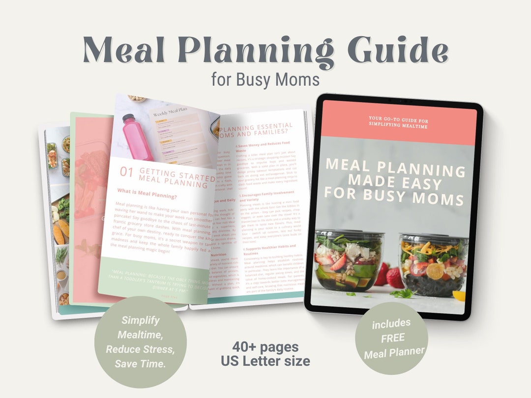 Meal Planning Guide for Busy Moms Meal Prep Ebook Meal Plan Book ...