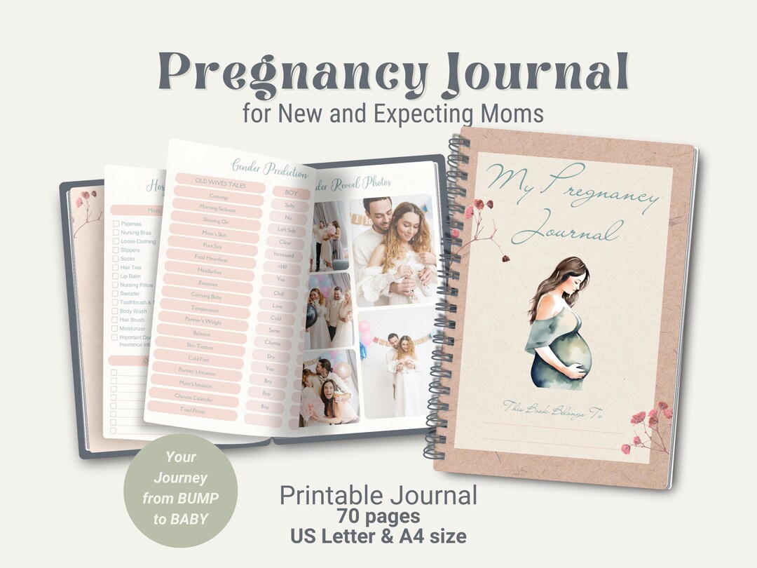 Pregnancy Planner Printable Mom Journal Baby Memory Book Pregnancy ...