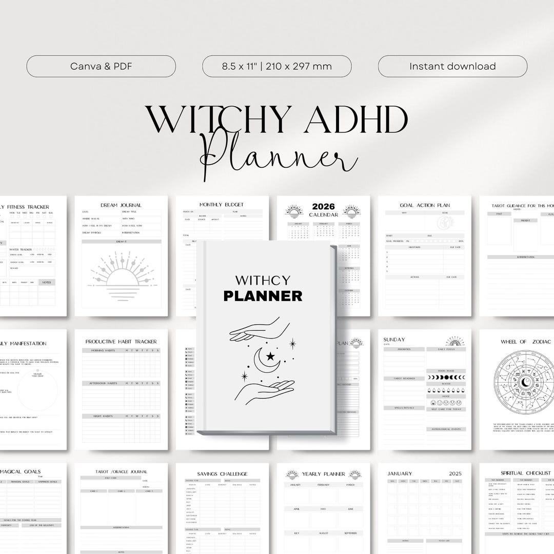 Witchy Planner, ADHD Planner, Witch Planner, Witchy Digital Planner ...