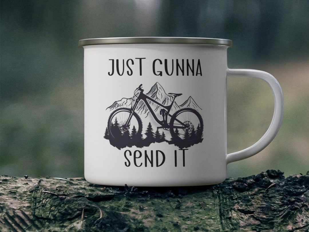 Send It Bike SVG Graphic Coffee Cup - Unique Mountain Bike Design on ...