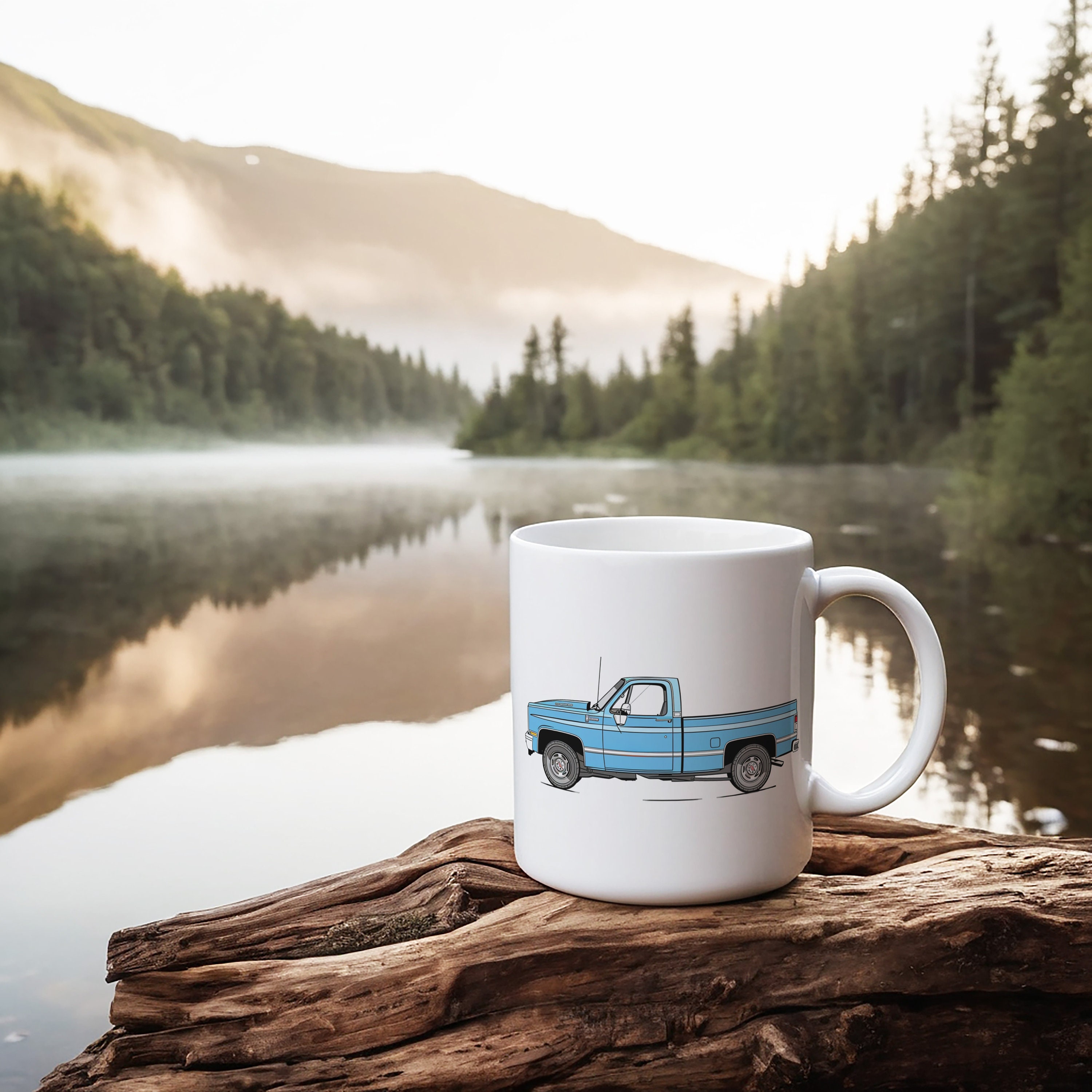 Vintage Blue Truck Mug: Perfect for Truck Drivers and Classic Truck ...